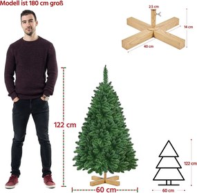 Umělý vánoční stromek Yaheetech – 122 cm (257062216865)