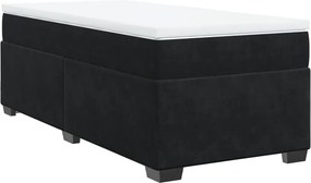 Box spring postel s matrací černá 90x200 cm samet 3285259