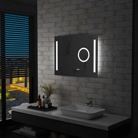144742 vidaXL Koupelnové zrcadlo s LED světly a dotykovým senzorem 80 x 60 cm