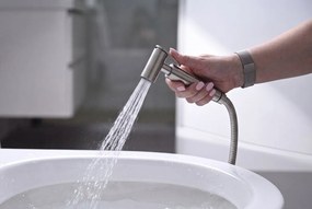 Sapho Sapho, MINIMAL podomítková baterie s bidetovou sprškou, nerez mat, MI540