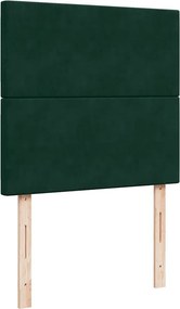 Box spring postel s matrací tmavě zelená 80 x 200 cm samet 3292187