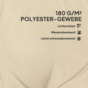 sada 4 polštářů na sezení 108 x 50 x 5 cm Polštář na židli s popruhy, venkovní vnitřní polštář na sezení Béžová barva