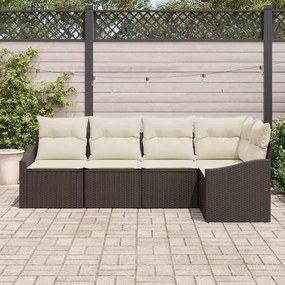 Set pohovek 5 ks Hnědá polyratan 3346718