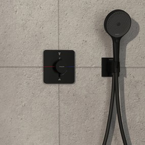 Hansgrohe ShowerSelect Comfort Q, termostat pod omítku pro 2 spotřebiče, černá matná, HAN-15583670