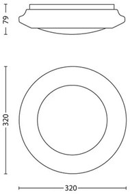 Philips 33362/31/16 - LED Stropní svítidlo MYLIVING CINNABAR LED/16W/230V 2700K