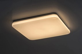 Rabalux Bílé stropní LED svítidlo Lowar hranaté 410x410mm 36W IP44 CCT 77136