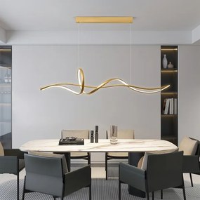 Brilagi - LED Stmív. lustr na lanku SIGNATURE LED/55W/230V 120x23 cm zlatá + DO