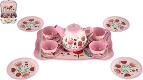 TEDDIES Čajová sada nádobí v kufříku / Plech / od 3 let
