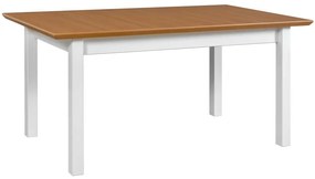 Jídelní stůl Arwen 5LS Zvolte barvu nožek: Bílá, Barva horní desky stolu (dýha): Kaštan