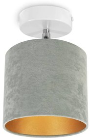 Bodové svítidlo Mediolan, 1x olivové/zlaté textilní stínítko, (výběr ze 2 barev konstrukce - možnost polohování)