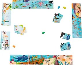 HABA Karetní hra Rychlé puzzle / 40 karet / 4 rybičky