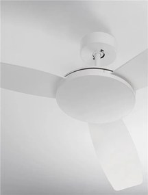 NV 9952360 Stropní ventilátor BLAIRE tělo z hliníku matná bílá a sklo 3ABS bílé listy - NOVA LUCE