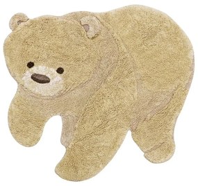 Béžový pratelný ručně tkaný bavlněný dětský koberec 120x122 cm Bear – Lorena Canals