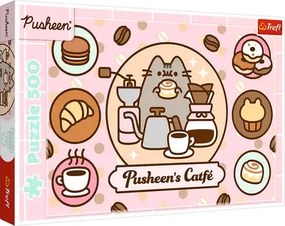 TREFL Puzzle Pusheen v kavárně / 500 dílků / 48 x 34 cm