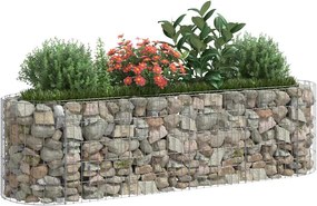 Gabionový vyvýšený záhon pozinkované železo 190 x 50 x 50 cm 152025