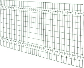 Jednoduché svařované 3D plotové pletivo zelená 100 x 200 cm