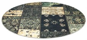 koberec ANTIKA ancient olive kulatý, moderní patchwork, řecký omy velikost kruh 160 cm | krásné koberce cz