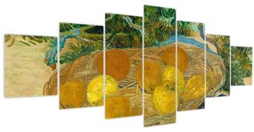 Obraz - Vincent van Gogh, Still Life of  Oranges and Lemons with  Blue Gloves, reprodukce (210x100 cm)