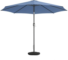 Outsunny slunečník Ø295 cm, UPF 30+, klikový a naklápěcí — modrý | Aosom