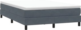 Postel Box Spring bez matrace tmavě šedá 160x220 cm samet 3315880