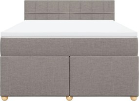 Box spring postel s matrací taupe 160x200 cm textil 3286735