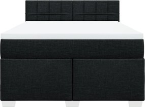 Box spring postel s matrací černá 160x200 cm textil 3285941