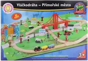 MAXIM Vláčkodráha Přímořské město / 80 dílků / od 3 let