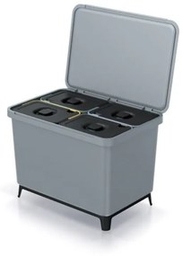 MAXIVA Odpadkový koš - SYSTEMA 4x10 l Barva: šedá