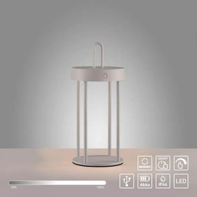 LD 19300-40 ANSELM LED stolní lampa na baterie mobilní 28cm dotykový stmívač IP44 zahradní svítidlo 2700K - JUST LIGHT