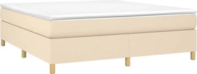 Box spring postel s matrací krémová 160x200 cm textil 3144535