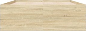 Rám postele dub sonoma 135 x 190 cm kompozitní dřevo 3280946