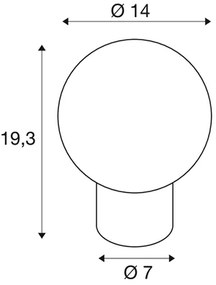 SLV 1007365 Little Sun, skleněná stolní lampa 1xG9, bronzová barva, průměr 14cm
