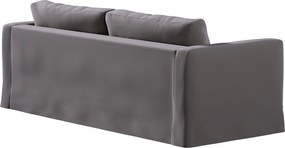 Potah na pohovku IKEA  Karlstad 3-místná, nerozkládací, dlouhý barva hnědá látka sametová
