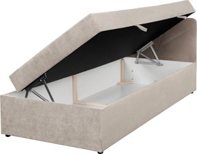 Boxspringová postel, jednolůžko, béžová, 90x200, univerzální, SUPA