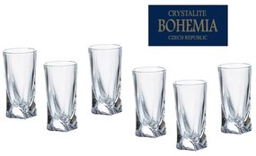 BOHEMIA QUADRO SKLENICE NA LIKÉR 50ML SADA 6 KS