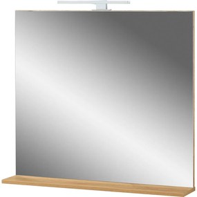 Nástěnné zrcadlo s osvětlením a poličkou 76x75 cm Menen – Germania