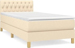 Box spring postel s matrací krémová 100 x 200 cm textil 3140838