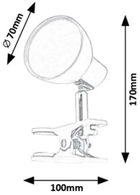 Rabalux 1481 - LED Lampa s klipem NOAH LED/5W/230V zelená