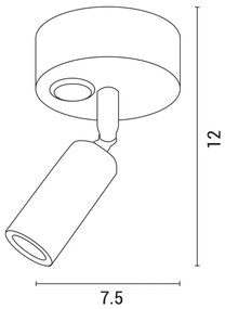LED Nástěnné bodové svítidlo ARISTON LED/3W/230V 3000K černá