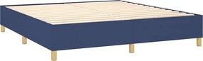 Box spring postel s matrací modrá 180x200 cm textil 3144544