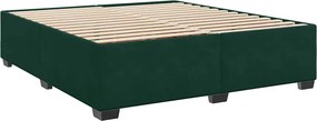 Box spring postel s matrací tmavě zelená 200x200 cm samet 3286399