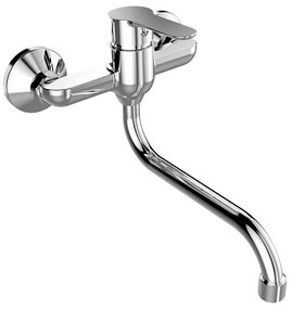 Mereo Mereo, Dřezová nástěnná baterie, Zuna, s ramínkem trubkovým o 18 mm - 200 mm, chrom, CB30101Z