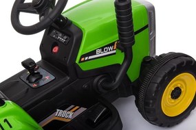 LEAN CARS Bateriový traktor s přívěsem XMX611 zelený