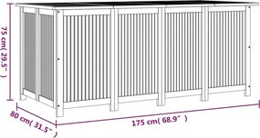 vidaXL Zahradní úložný box 175 x 80 x 75 cm masivní akáciové dřevo [319708]