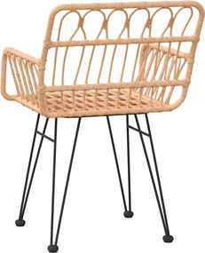 Zahradní židle 2 ks s područkami 56 x 64 x 80 cm PE ratan 319426