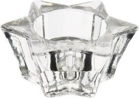 Skleněný svícen hvězda pr. 7,8 cm