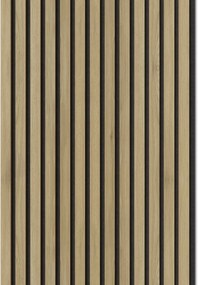 Denpanels Akustický panel ACU-Line MELAMIN dub tm. hnědá MDF černá plsť 260x52cm