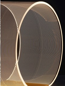 Hliníková LED stmívatelná stolní lampa ve zlaté barvě se stínidlem z akrylového skla (výška 28 cm) Valentin – Nova Luce