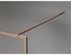 Mexen Kioto-F, sprchová zástěna s rámem 100 x 202 cm, 8 mm čiré sklo, profil měděná matná, 800-100-104-65-00