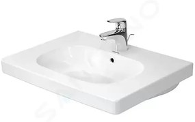 DURAVIT - D-Code Umyvadlo nábytkové 650x485 mm, s přepadem, s otvorem pro baterii, bílá (03426500002)